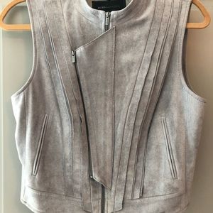 BCBGMaxAzria | Jackets & Coats | Gray Suede Bcbg Vest | Poshmark